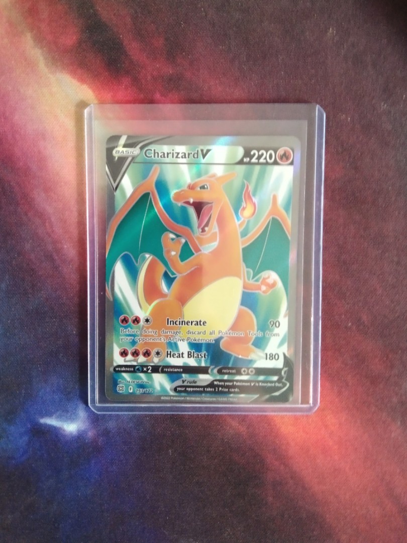 Pokemon Brilliant Stars -153/172 - Full Art Charizard V, Hobbies & Toys ...