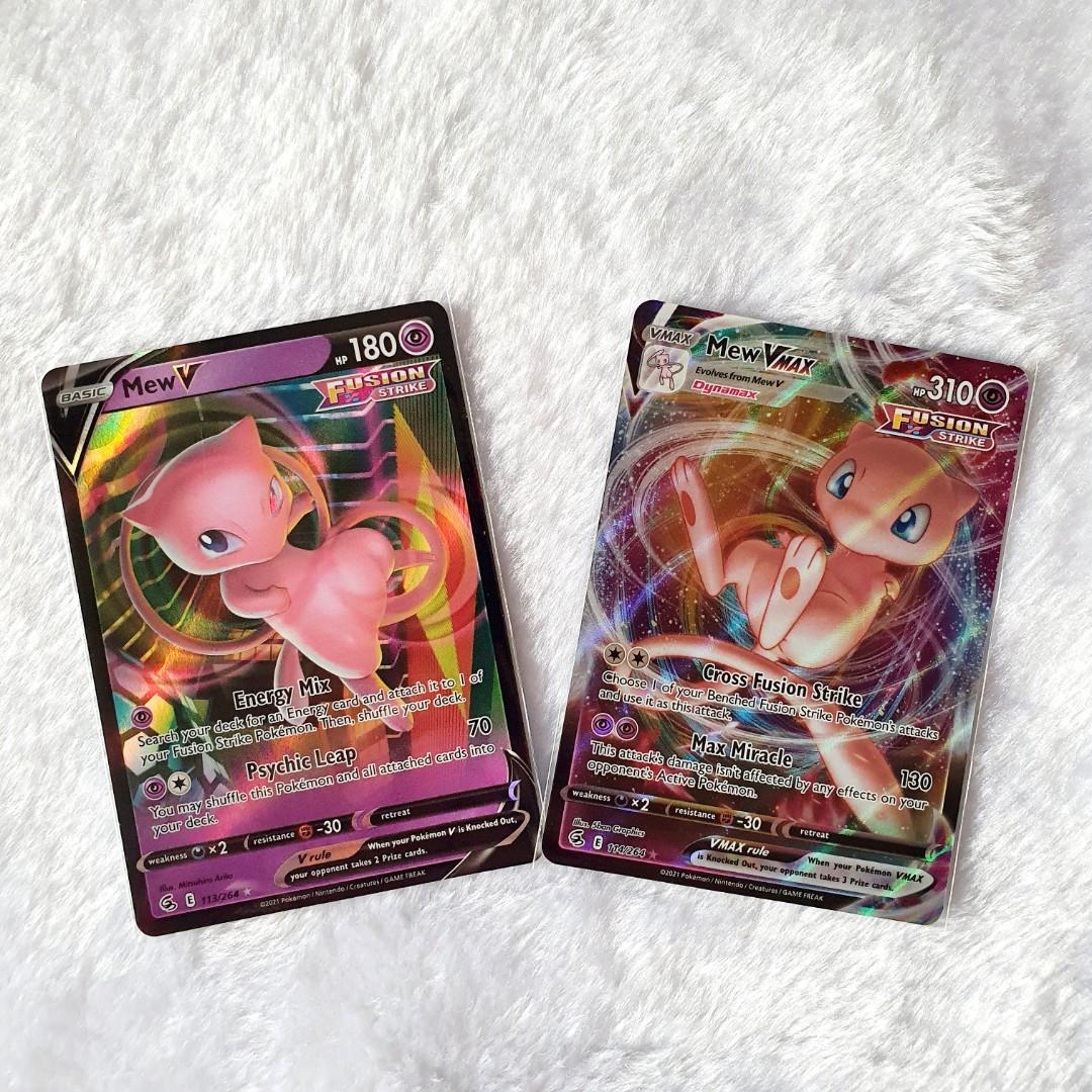 Fusion Strike - Mew V & Vmax Set, Hobbies & Toys, Toys & Games on Carousell