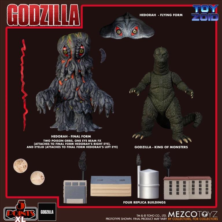 Godzilla VS Hedorah 1971 5 Points XL Boxed Set Final & Flying Forms ...