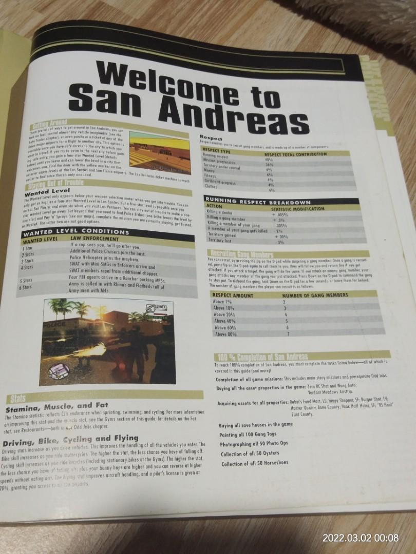 GTA San Andreas Official Strategy Guide, Video Gaming, Gaming ...