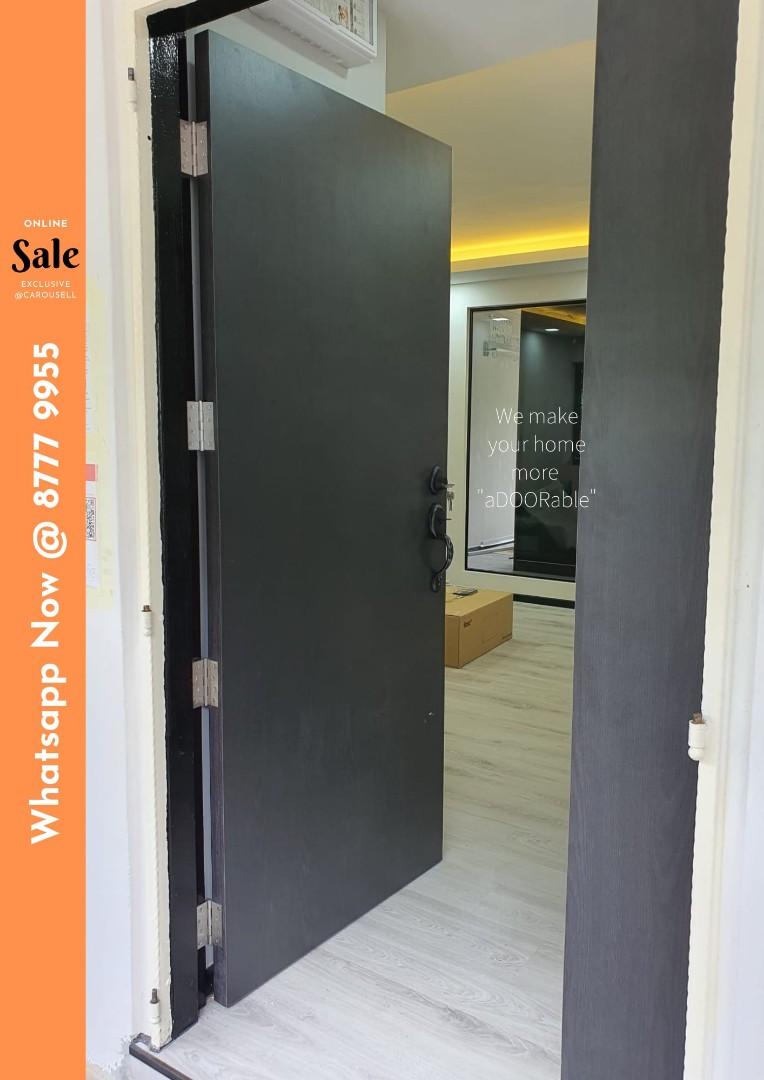 [Brand new] High pressure laminate solid Main door from HDB/BTO/Resale ...