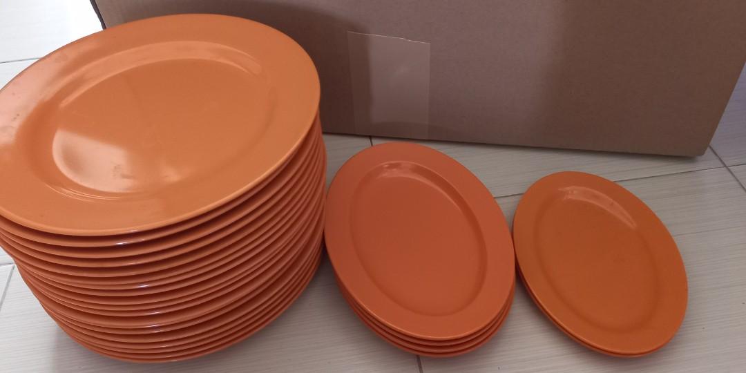 Hoover melamine ware 4009 (hawker style orange plate), Furniture & Home ...