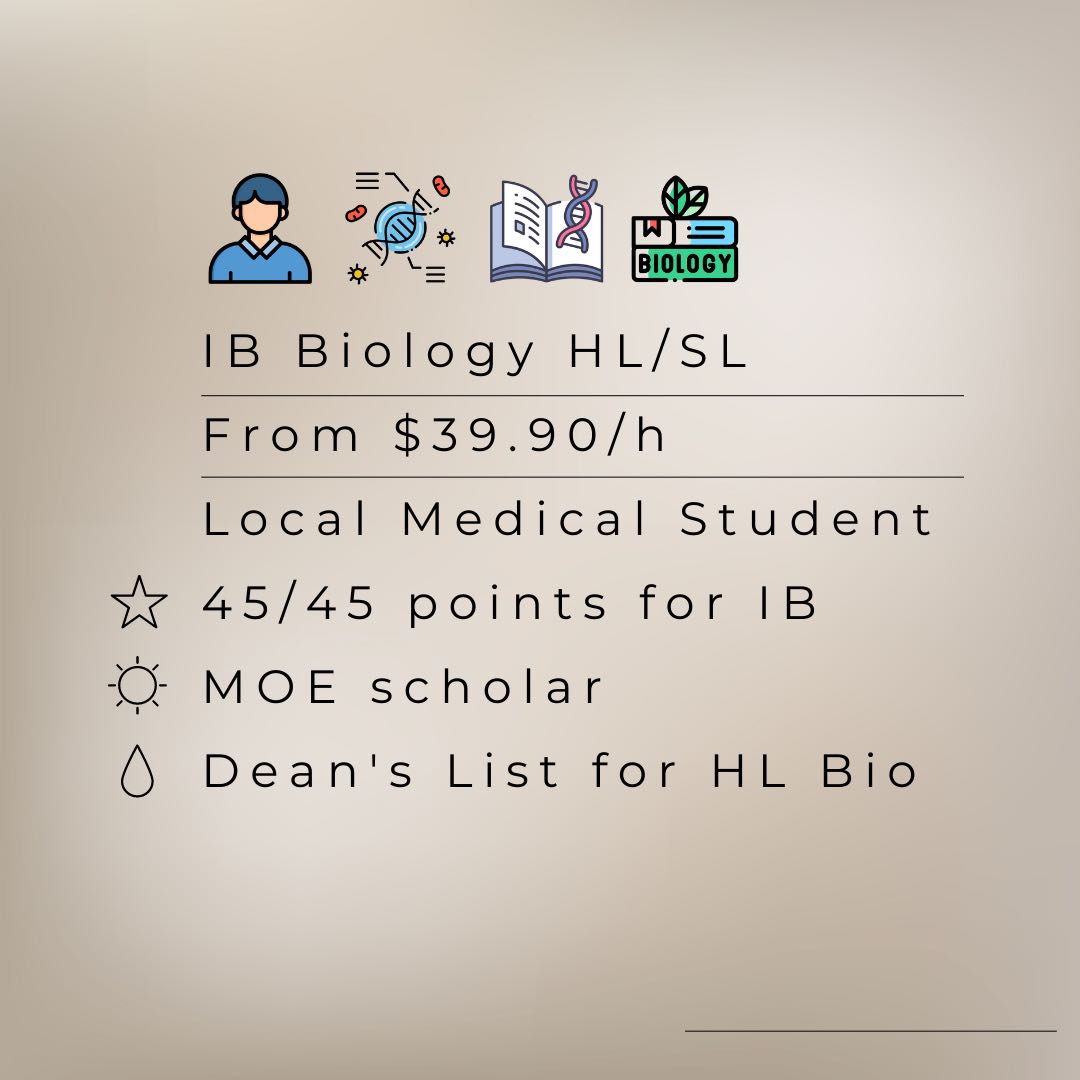 45 points IB Biology Tuition, Everything Else on Carousell
