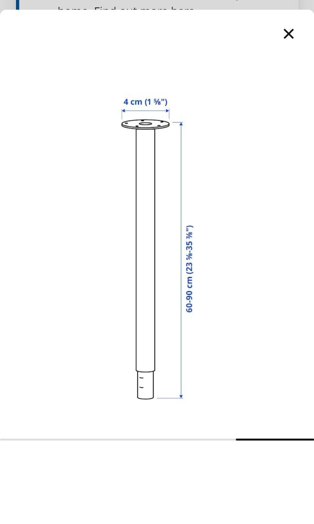 Ikea OLOV adjustable table leg, TV & Home Appliances, Other Home ...