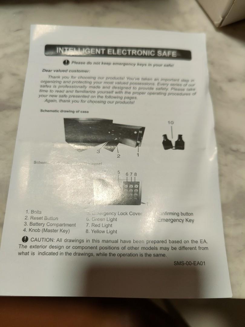 INTELlIGENT ELECTRONIC SAFE, Furniture & Home Living, Security & Locks ...