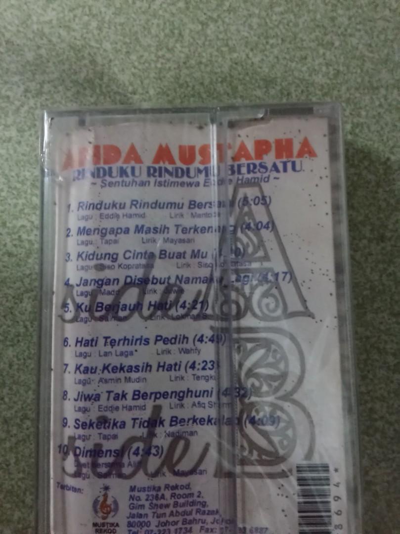 Kaset Penyanyi Melayu Afida Mustapha, Album Rinduku Rindumu Bersatu ...