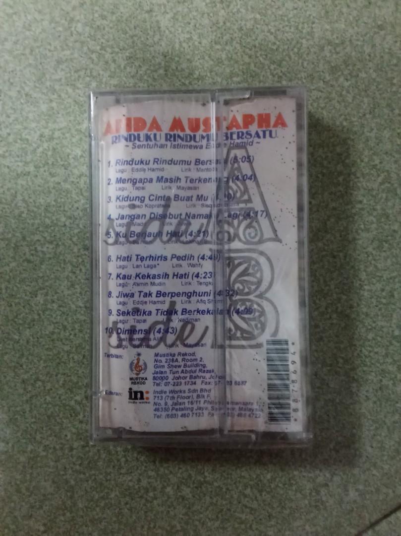 Kaset Penyanyi Melayu Afida Mustapha, Album Rinduku Rindumu Bersatu ...