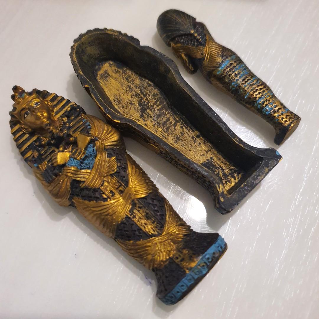 King Tut Mummy Display (3 Piece - Highly Detailed), Hobbies & Toys ...