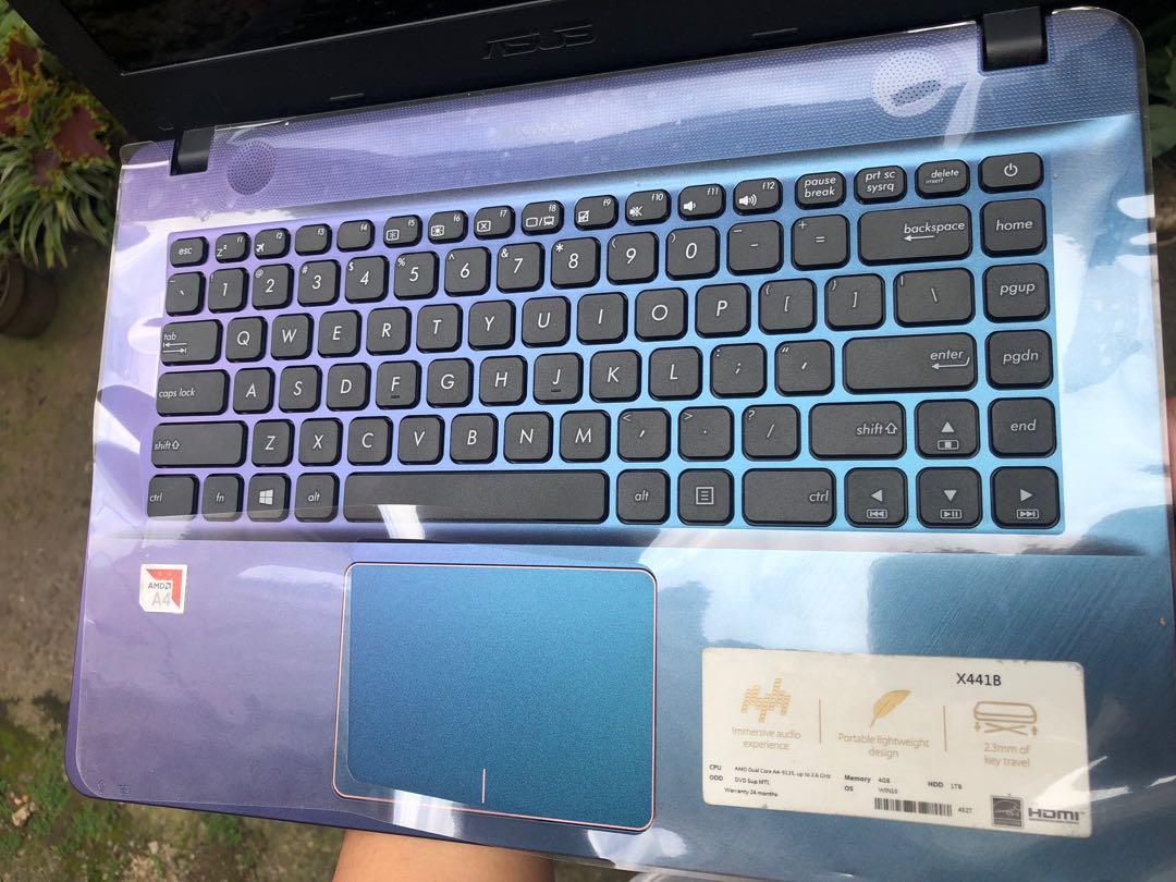 Laptop Asus X441BA 4GB warna biru, Elektronik, Lainnya di Carousell