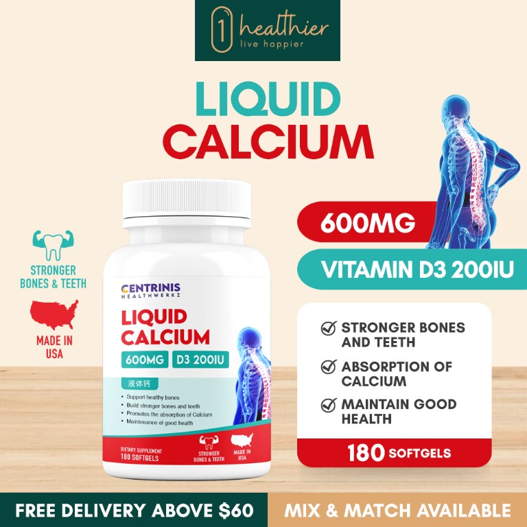Liquid Calcium (180s), Health & Nutrition, Health Supplements, Vitamins ...