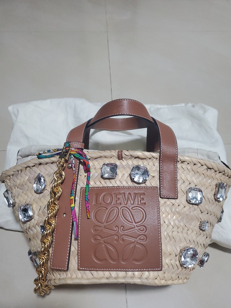 Loewe Crystal Rattan Bag, Women's Fashion, Bags & Wallets, Shoulder ...