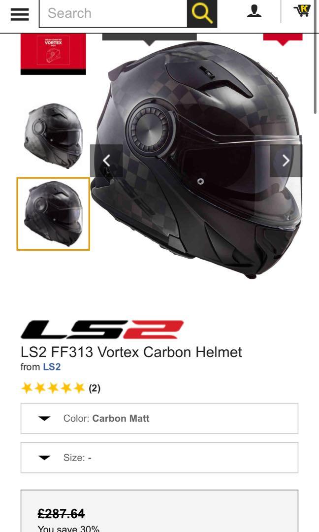 LS2 Vortex Carbon Fiber Modular Helmet - L Size, Motorcycles, Motorcycle Accessories on Carousell