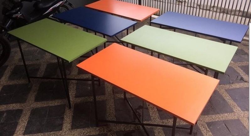 Meja Lipat Bazaar Catering 120*60, Perabotan Rumah di Carousell