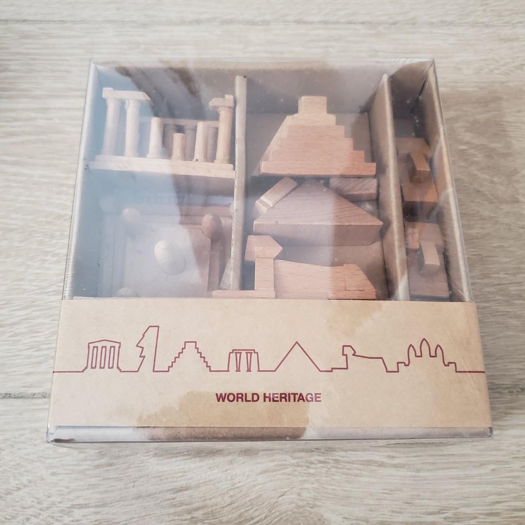 Muji World Heritage in a Box wooden blocks, 興趣及遊戲, 玩具 & 遊戲類 - Carousell