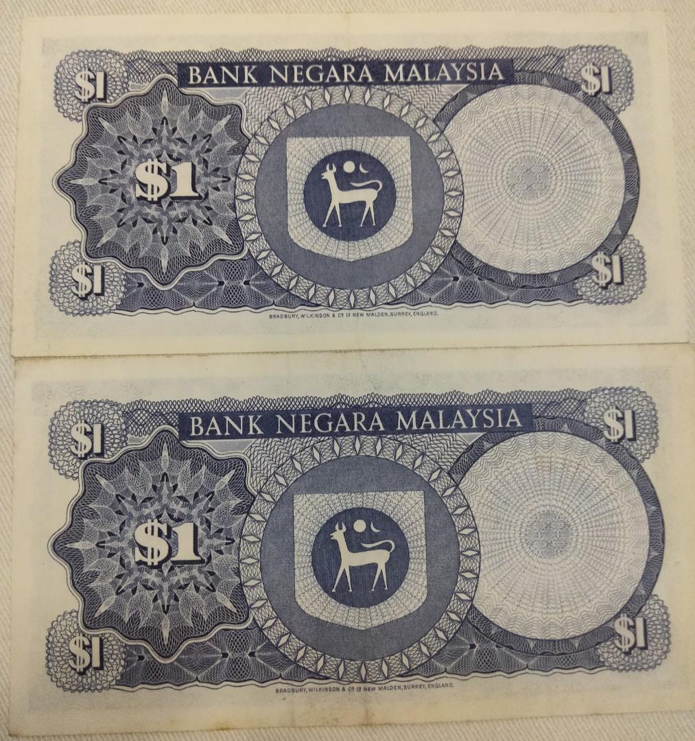 Notes : First Malaysian note RM 1 X 2 pcs issuing currency notes in ...