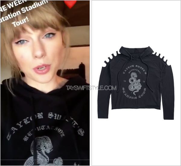 Official Merch Taylor Swift Reputation Stadium Crop Hoodie, Hobbies ...