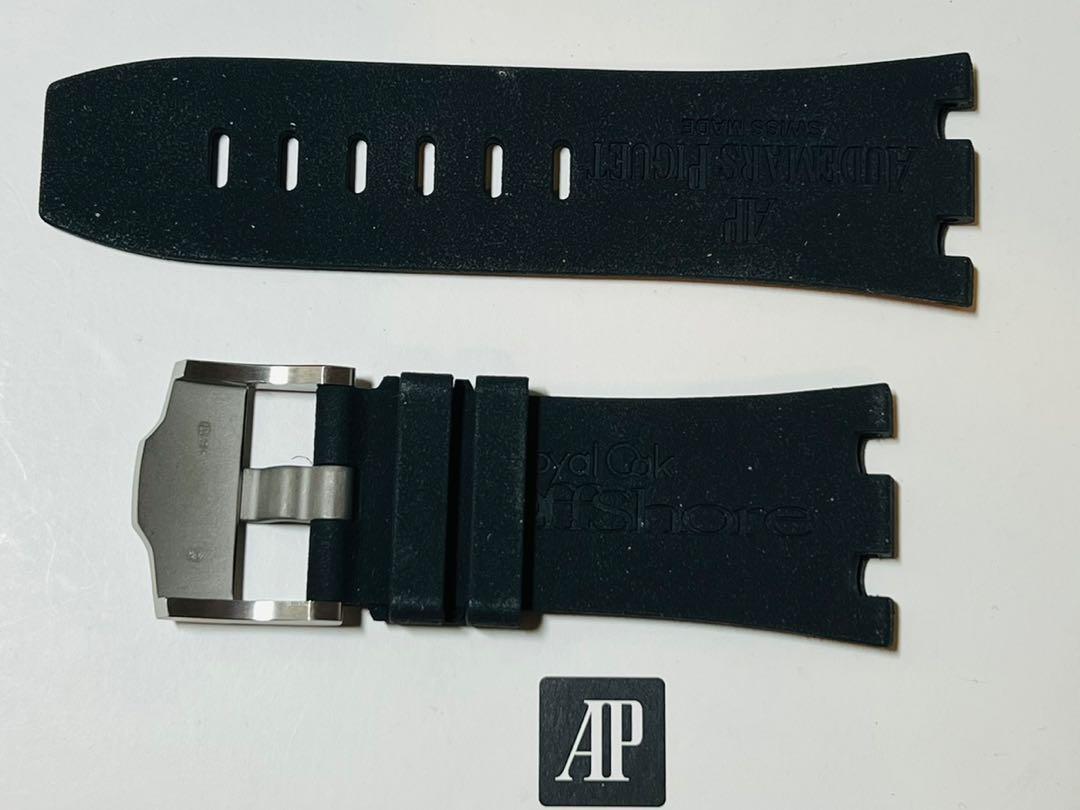 Original AP Rubber Strap With Tang Buckle, Luxury, Watches on Carousell