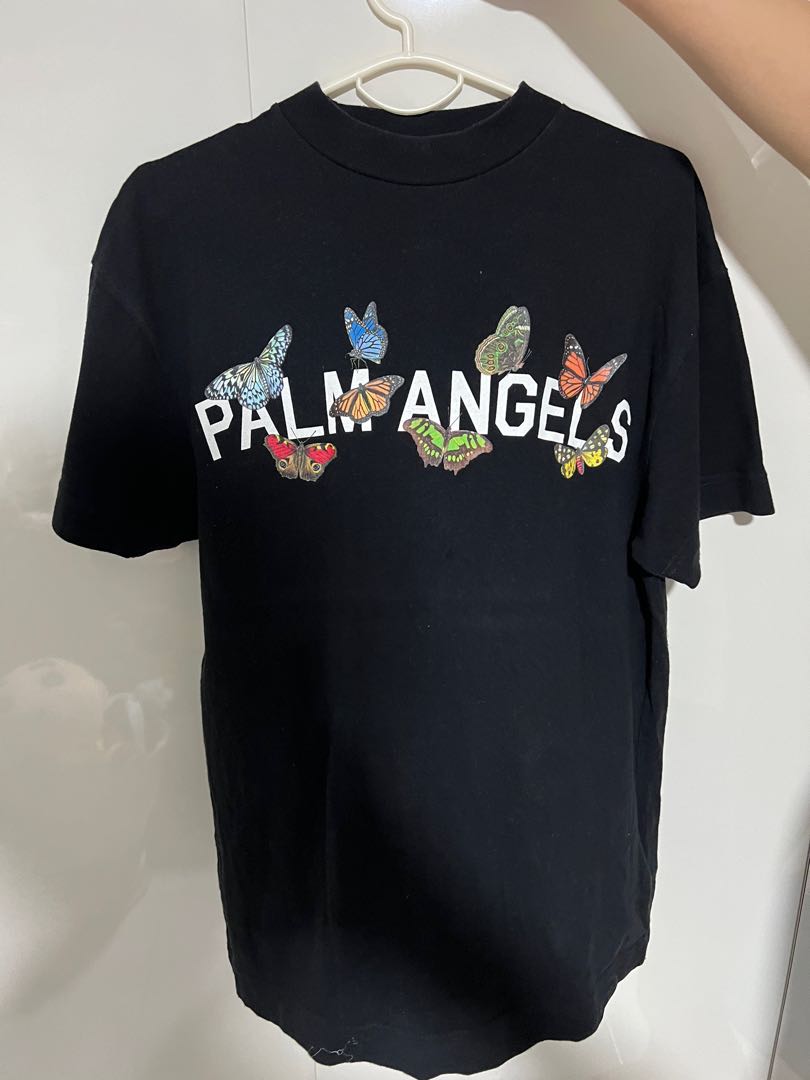 Palm Angels Butterfly Collage Tee, Women's Fashion, Tops, Shirts on ...