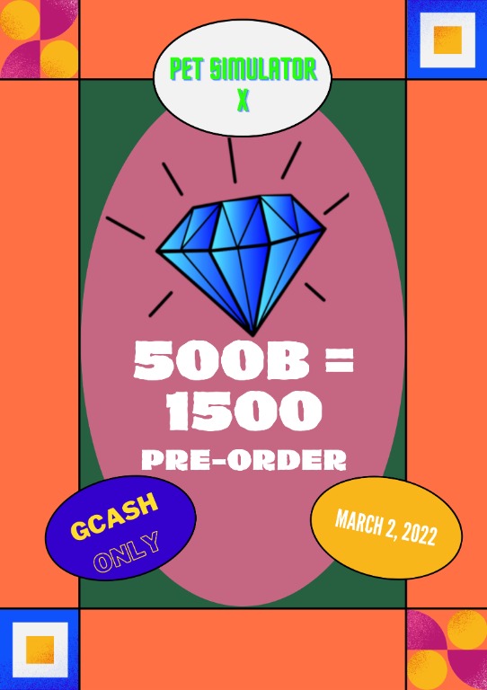 Pet Simulator X Gems 500b gem, Video Gaming, Gaming Accessories, In ...