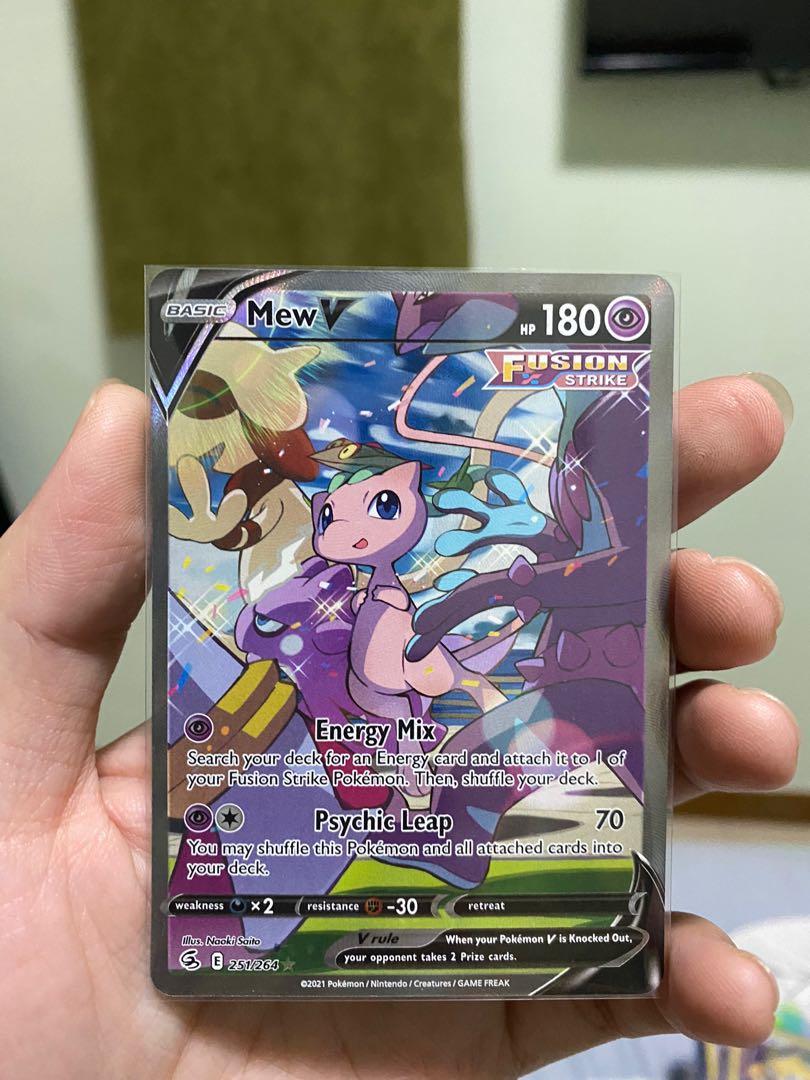 Pokemon Tcg Fusion Strike Mew V Alternate Art, Hobbies & Toys, Toys & Games on Carousell