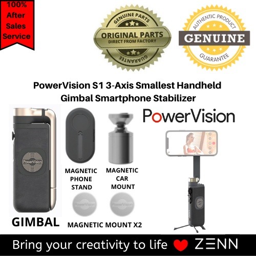 PowerVision S1 3-Axis Smallest Handheld Gimbal Smartphone Stabilizer ...