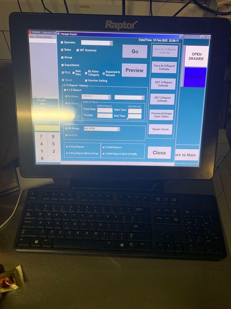Raptor POS Machine with Printer and Cash Drawer, Computers & Tech ...