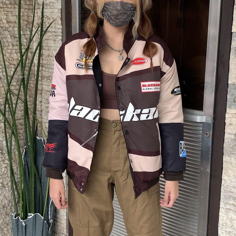 Retro Quilted Racing Jacket, Women's Fashion, Coats, Jackets and ...