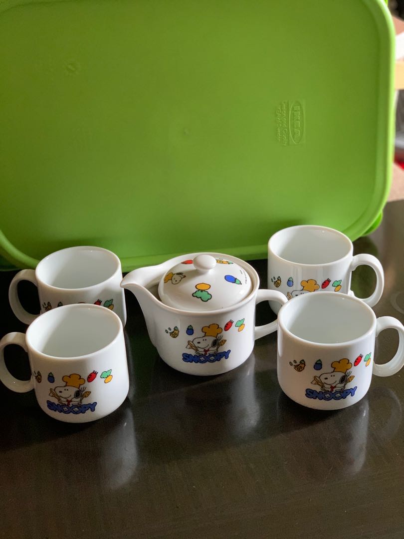 Snoopy coffee set, Furniture & Home Living, Kitchenware & Tableware ...