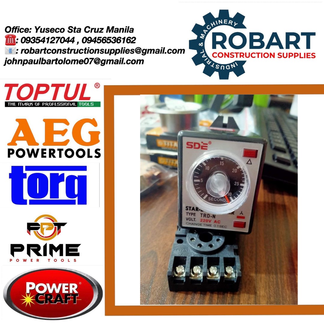 Star-Delta timer w/socket, Commercial & Industrial, Construction Tools ...