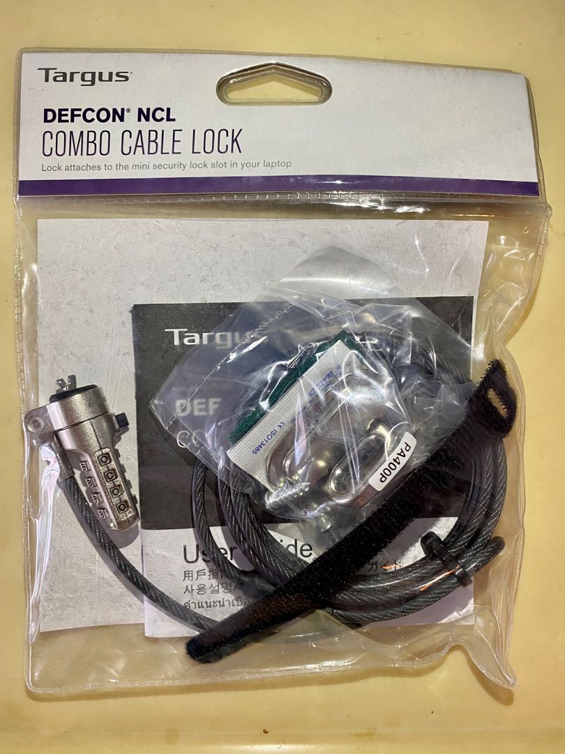 Targus Defcon NCL Combo Cable Lock, Computers & Tech, Parts ...