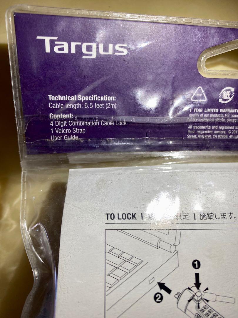 Targus Defcon NCL Combo Cable Lock, Computers & Tech, Parts ...