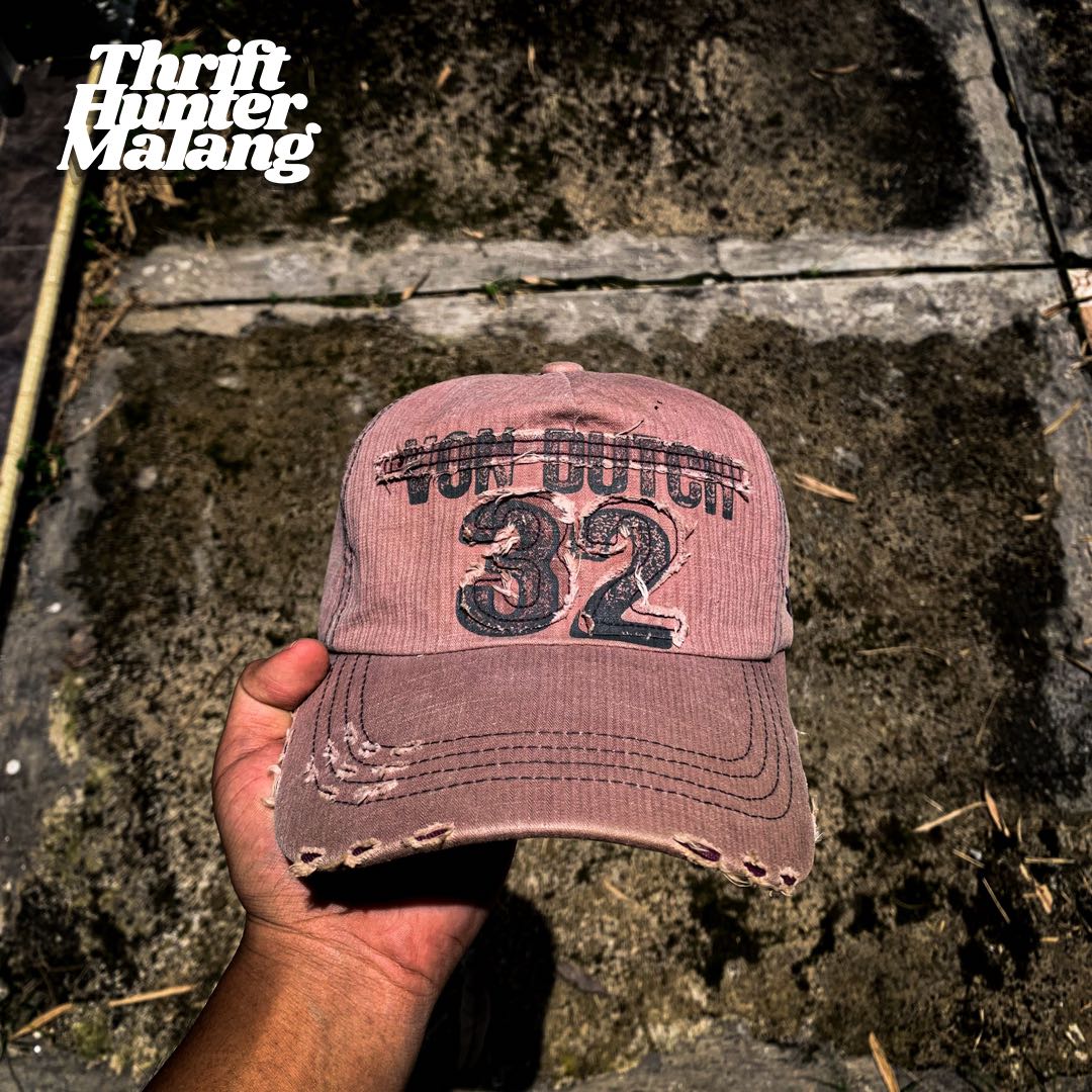 Topi Von Dutch Ripped Logo Material Semi Canvas, Fesyen Pria, Aksesoris ...