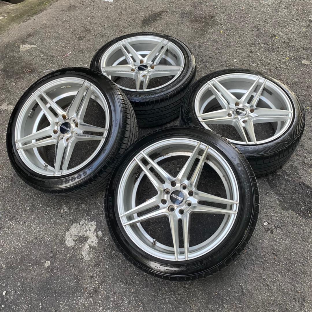 Vossen 17 inch sports rim Waja tyre 70%, Auto Accessories on Carousell