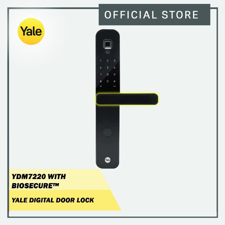 Yale YDR50GA Gate + YDM7220 Black With BioSecure Door Digital Lock ...
