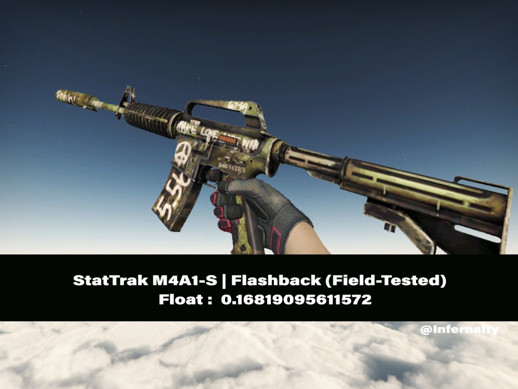 (0.16FV) StatTrak M4A1-S Flashback FT CSGO SKINS KNIVES, Video Gaming ...