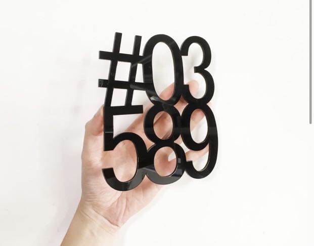 16cm HDB unit number, Condo unit number, Furniture & Home Living, Home ...