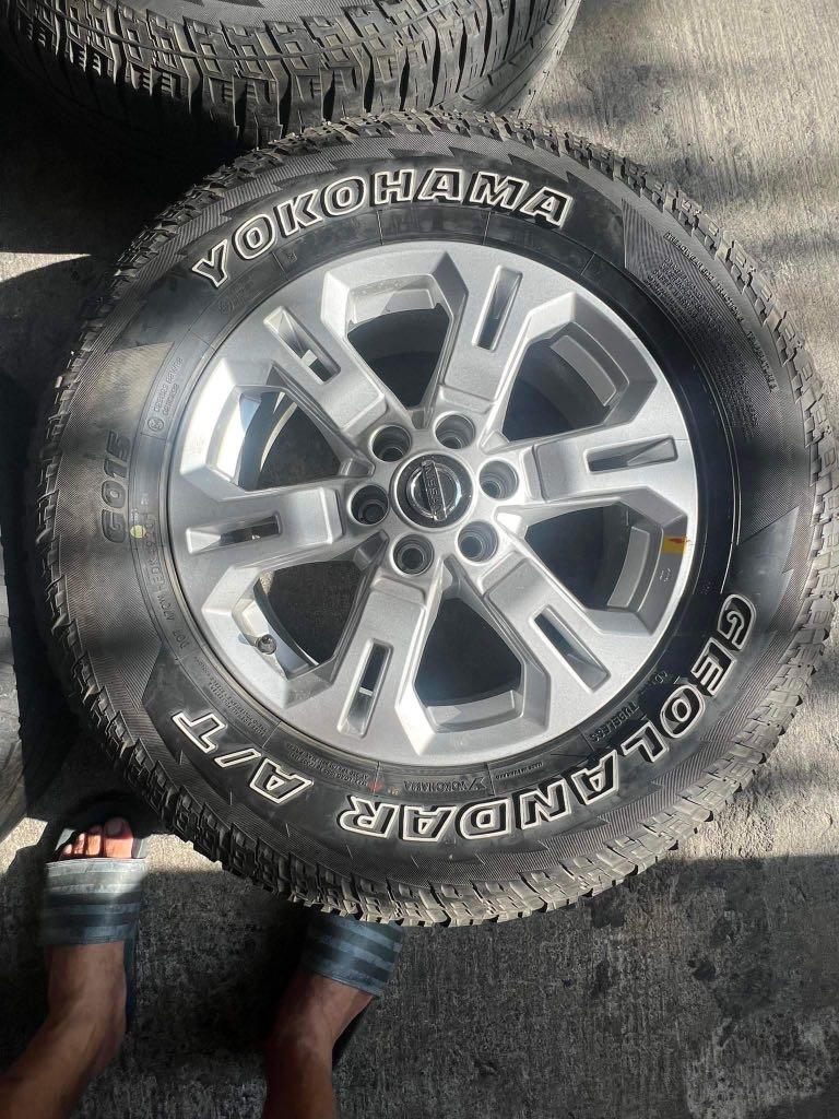 17” Nissan Navara 2021 stock mags 6Holes pcd 114 with 255-65-r17 ...