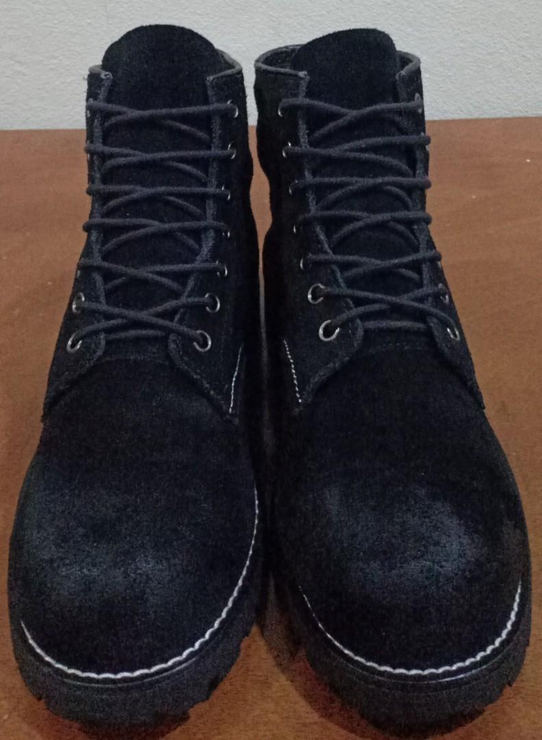 (7.5uk)(Rm78)🇲🇲 Cedar Crest Boots Hi Since 1925 Suede Leather Triple ...