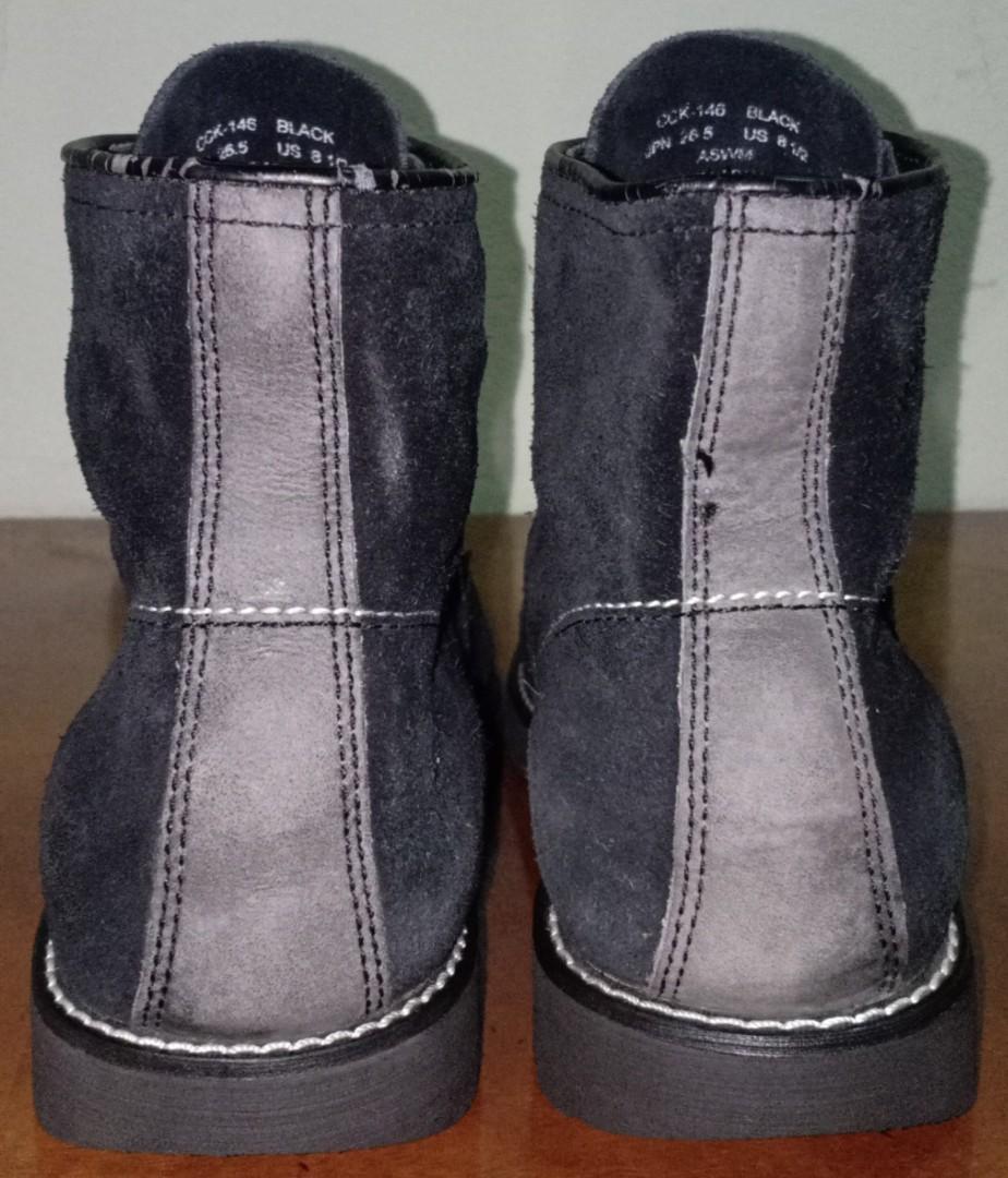 (7.5uk)(Rm78)🇲🇲 Cedar Crest Boots Hi Since 1925 Suede Leather Triple ...