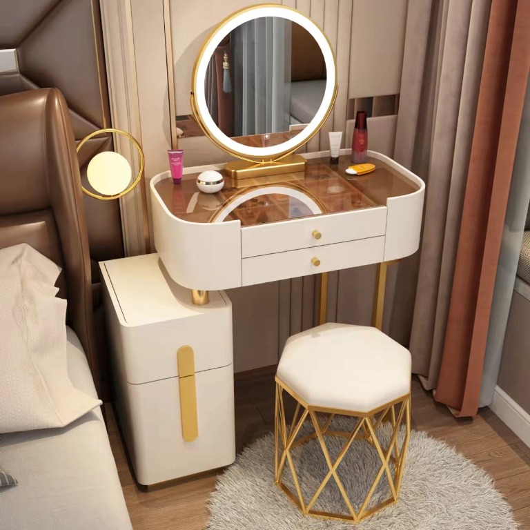 80cm Dressing Table Set Free Install With Chair With Mirror, Furniture ...