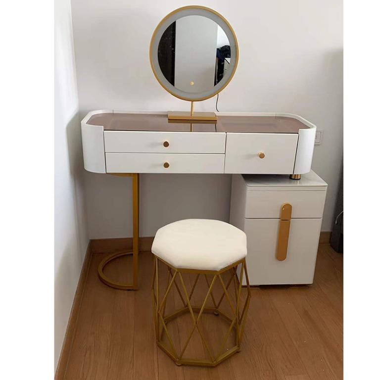 80cm Dressing Table Set Free Install With Chair With Mirror, Furniture ...