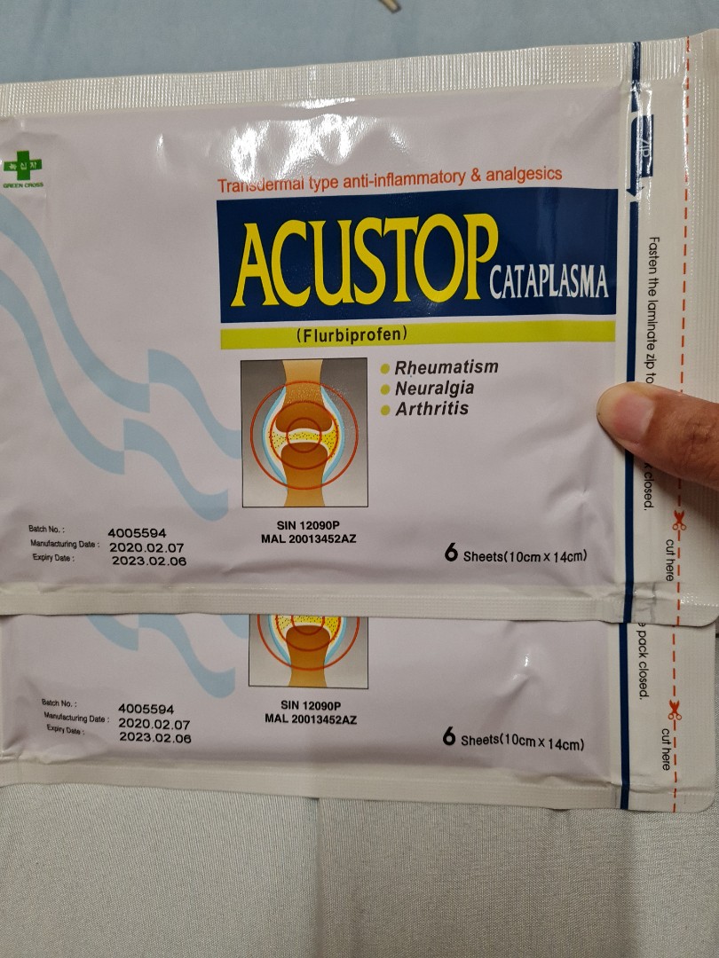 Acustop Cataplasma Plaster, Health & Nutrition, Medical Supplies ...