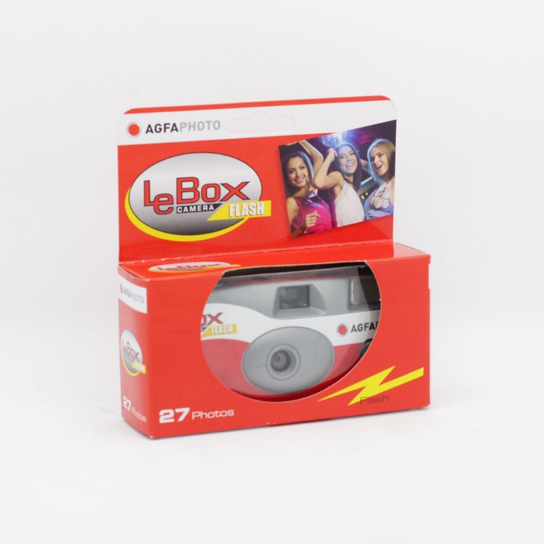 AgfaPhoto LeBox Flash Single Use Camera 一次性菲林相機, 攝影器材, 相機 - Carousell
