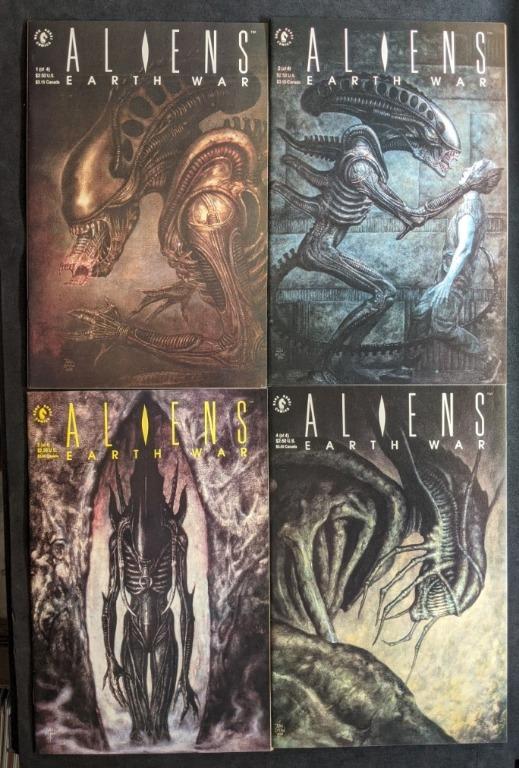 Aliens: Earth War 1-4 complete (1990) Sam Keith, Hobbies & Toys, Books ...