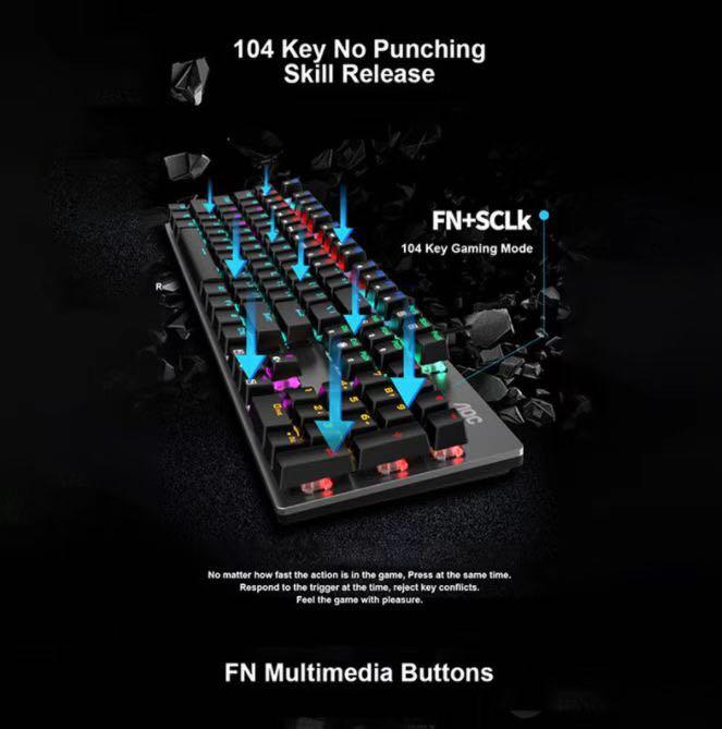 AOC GK-410 Gaming keyboard, Computers & Tech, Parts & Accessories ...