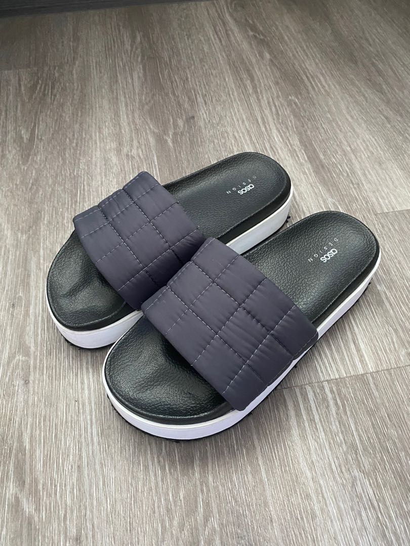 ASOS Platform Sliders, Men's Fashion, Footwear, Flipflops and Slides on ...