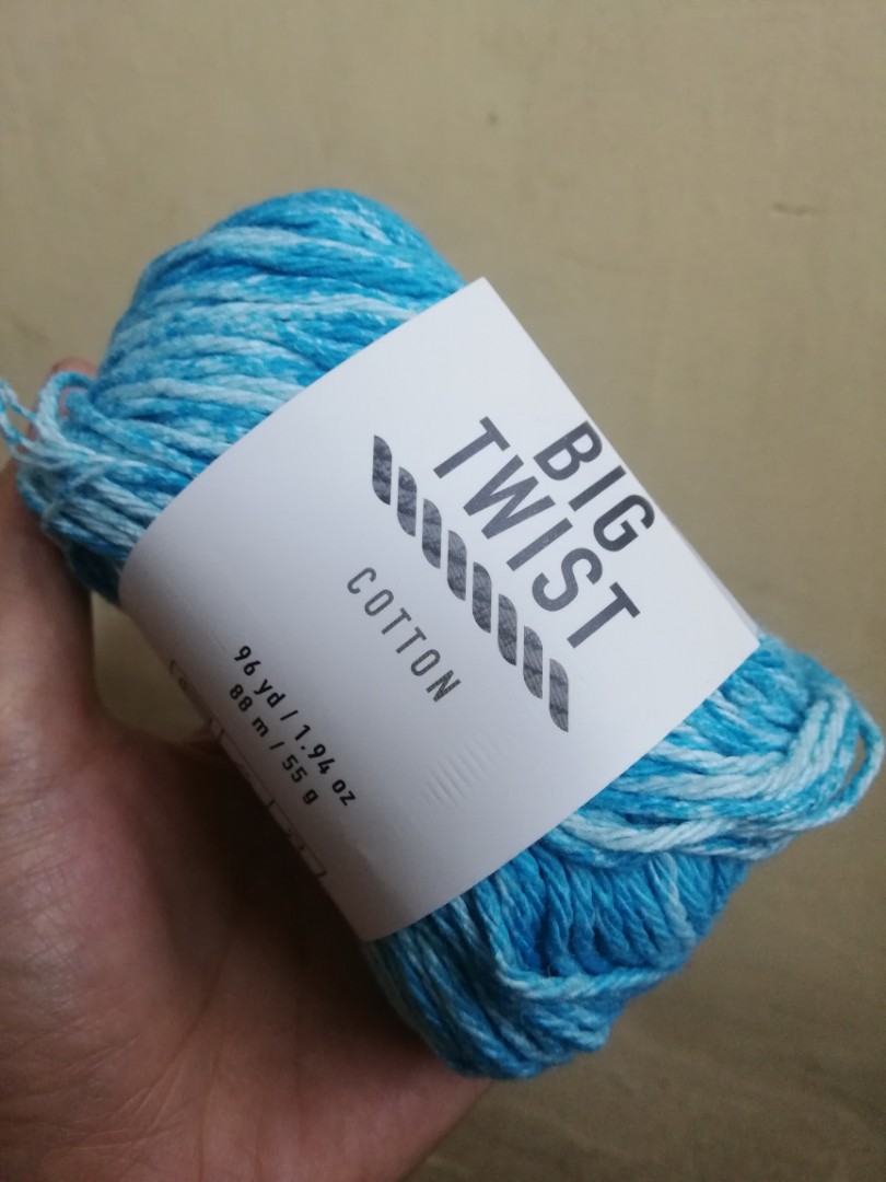 Big Twist Cotton Yarn Ocean Splash, Hobbies & Toys, Stationary & Craft ...