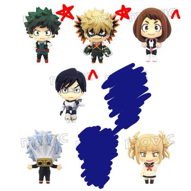 BNHA Boku no Hero Academia Color Cole mini figures (Midoriya, Bakugo ...