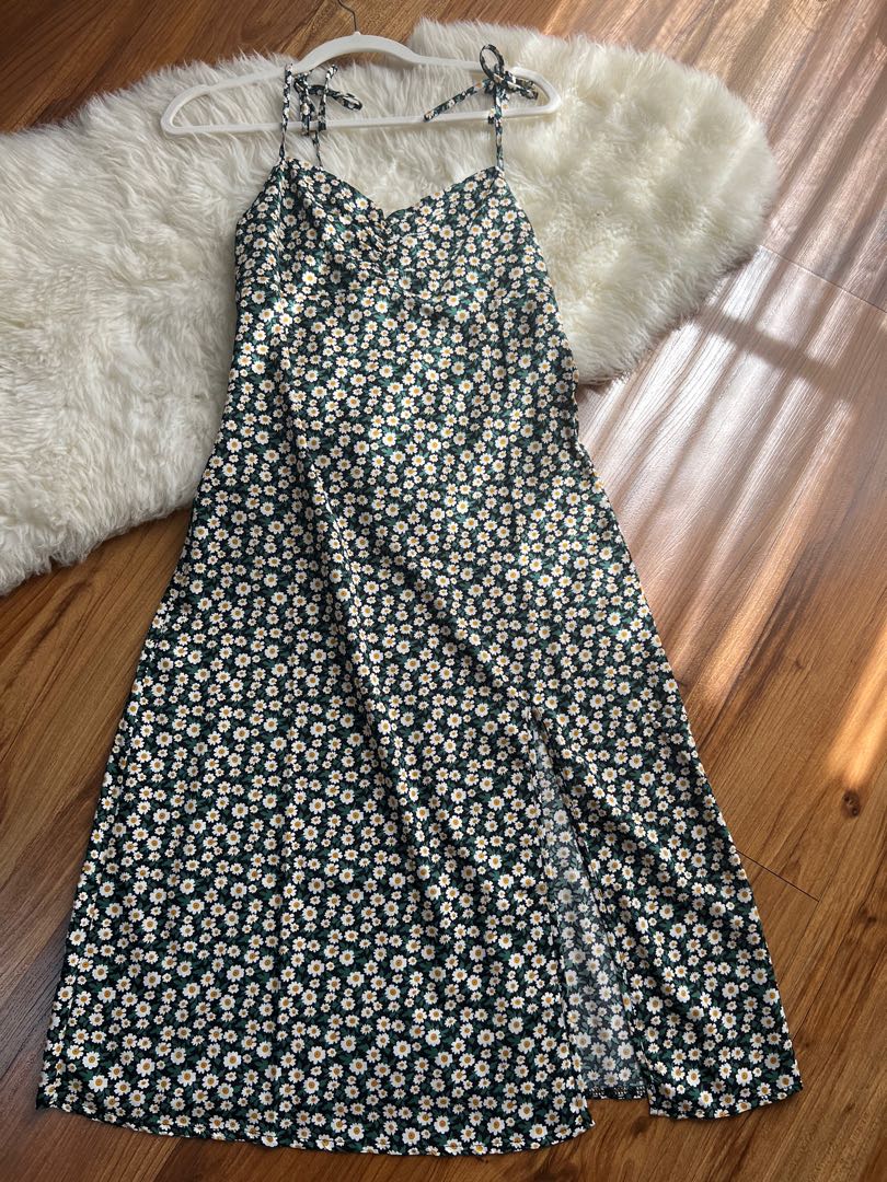 Brand New Without Tags Shein Green Floral Dress, Women's Fashion ...