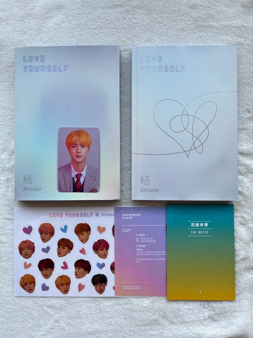 BTS Love Yourself Answer Album with Student Classmate Jin PC Photocard ...